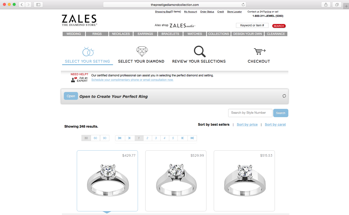 Zales Jewelers | Configurator Database