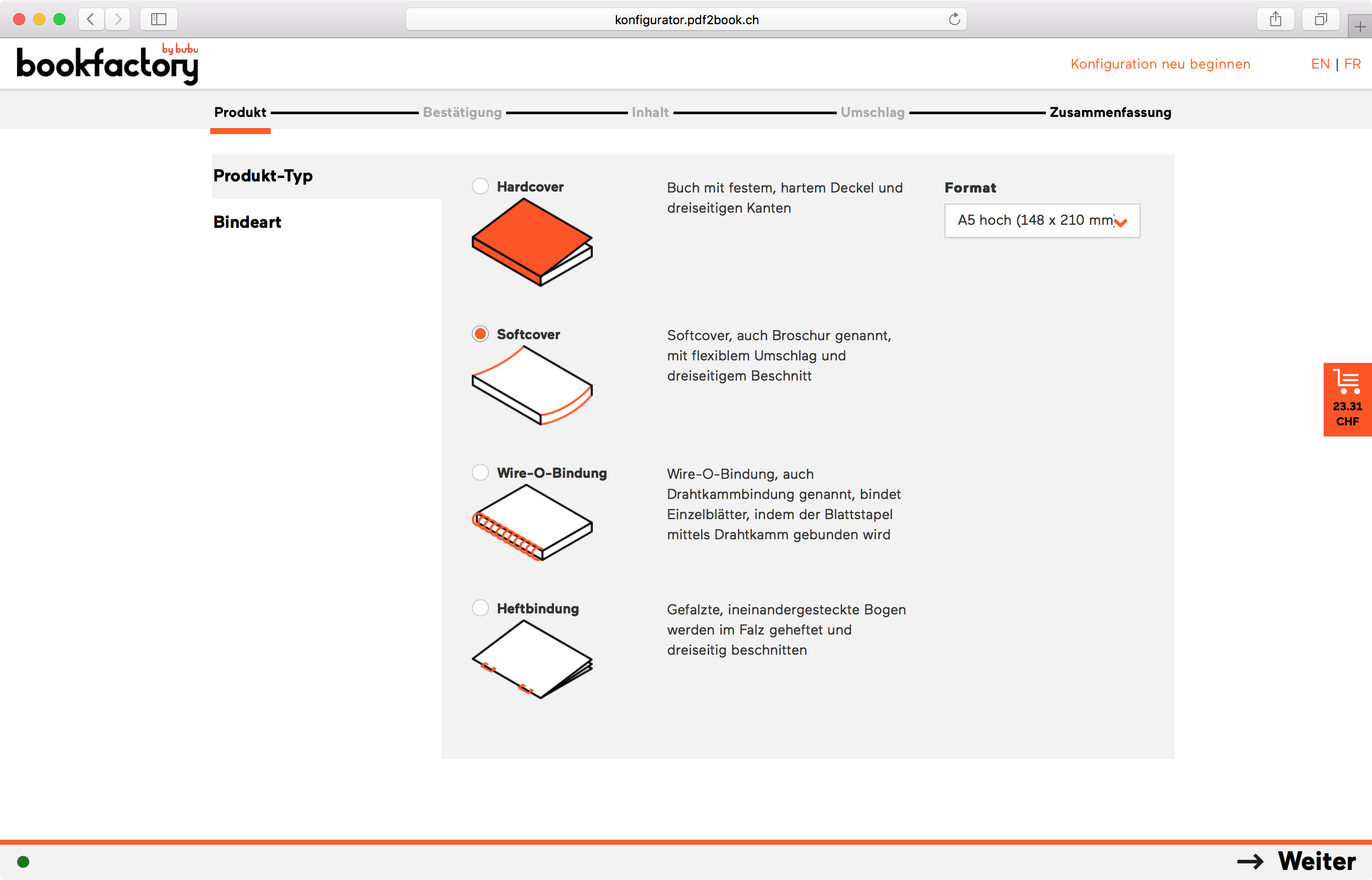 Book Factory | Configurator Database