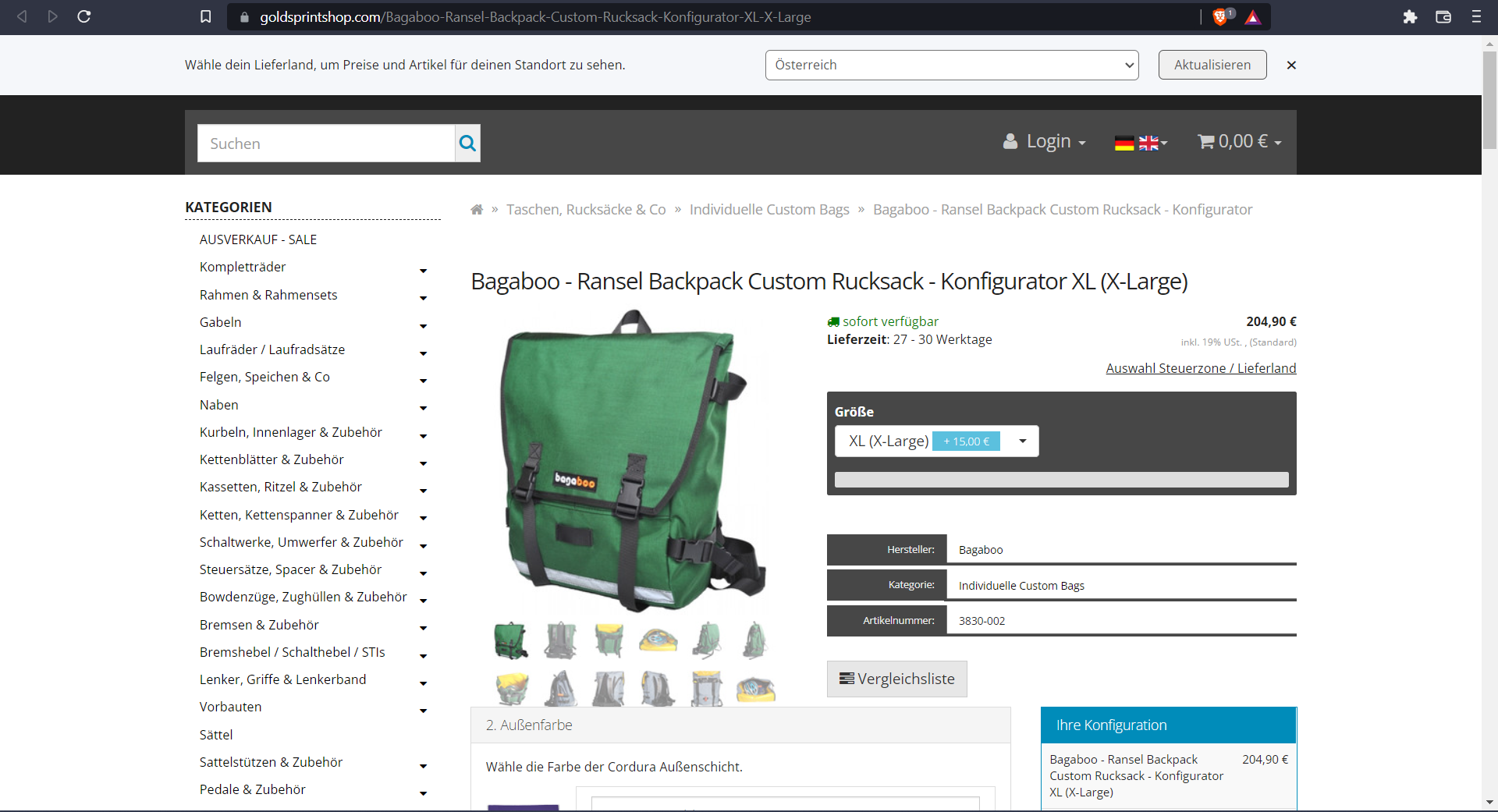 goldsprintshop | Configurator Database