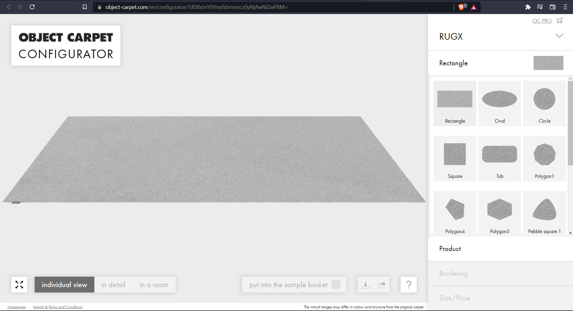 object carpet | Configurator Database