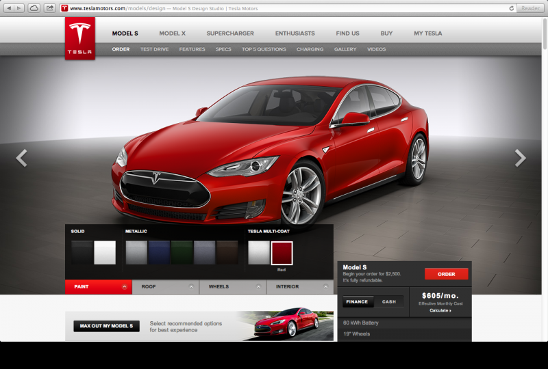 Tesla Motors | Configurator Database