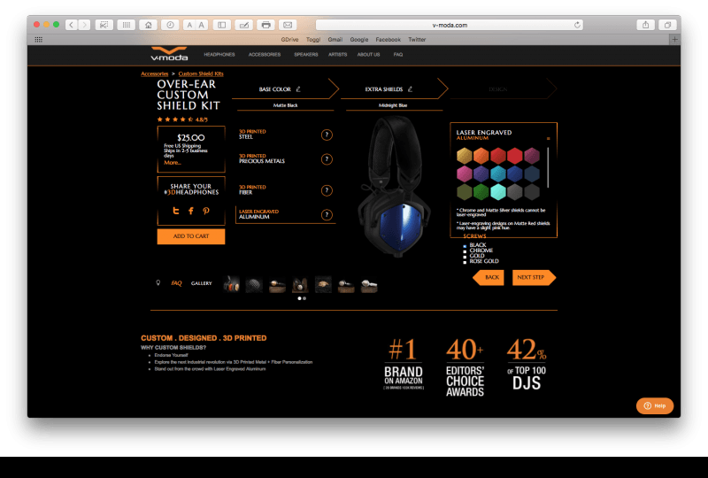 V-Moda | Configurator Database