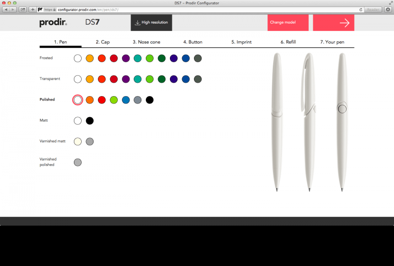 Prodir | Configurator Database